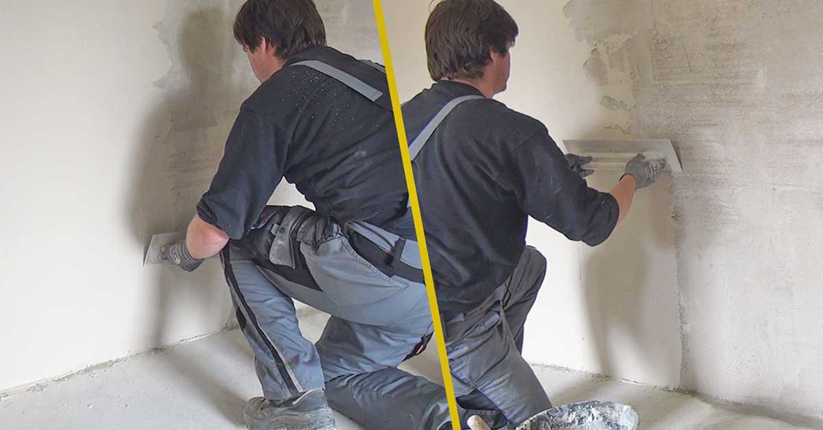 Innenwand verputzen - Feinputz auftragen - Anleitung @ diybook.at